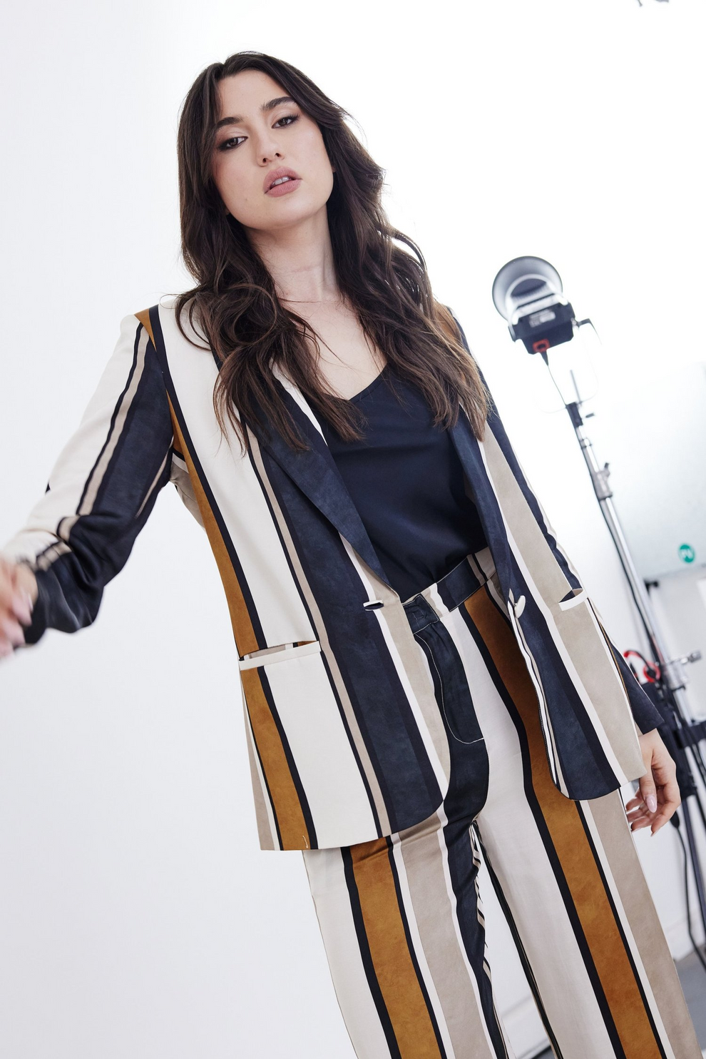 Kamare Marias Soft Viscose Ladies Jacket Stripe | Mallalieu Boutique